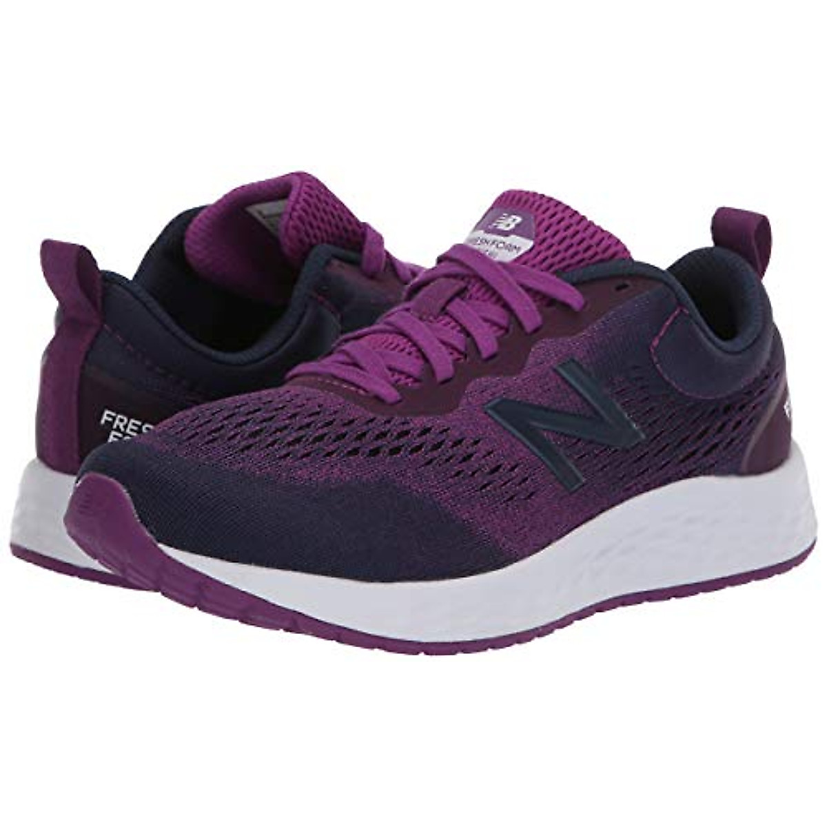 New Balance Women's Fresh Foam Arishi V3 Classic Running Shoe, Plum/Natural Indigo/White, 8.5