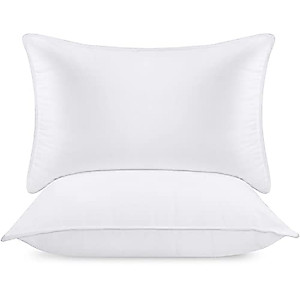 Utopia Bedding Bed Pillows for Sleeping (White), Queen Size, Set of 2, Hotel Pillows, Cooling Pillows for Side, Back or Stomach Sleepers