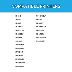 LD Compatible Toner Cartridge Replacement for Brother TN580 High Yield (Black)