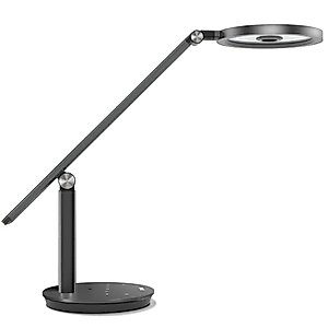 Ferrawel Natural Light LED Desk Lamp for Home Office, Auto-Dimming Eye-Caring Desk Light, Adjustable Metal Swing Arm Table Lamp, Architect Drafting Task Lamp, with Memory Function for Bedroom, Office