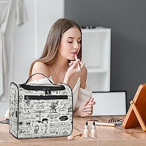 XMNYGJ Vintage Dragonfly Hanging Toiletry Bag for Men Women Travel Cosmetic Makeup Organizer Bag Water Resistant Large Portable Wash Case for Accessories, Toiletries, Cosmetics