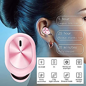Macaron Color Wireless Headphones Single Ear Bluetooth Earbuds Compatible Sports Stereo Sound Waterproof in-Ear F911 Bluetooth 5.0 Mini Earphones