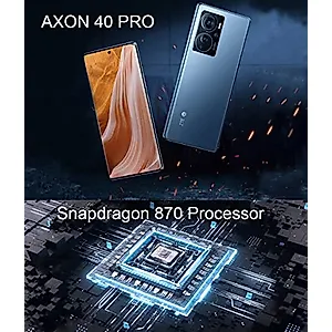 ZTE Axon 40 Pro Smartphone- 5G Unlocked Android Cell Phone Snapdragon 870, 6.67'' 144HZ AMOLED Display, 108MP AI Quad-Camera,5000mAH 65W Quick Charge,12GB+256GB,NFC, Black