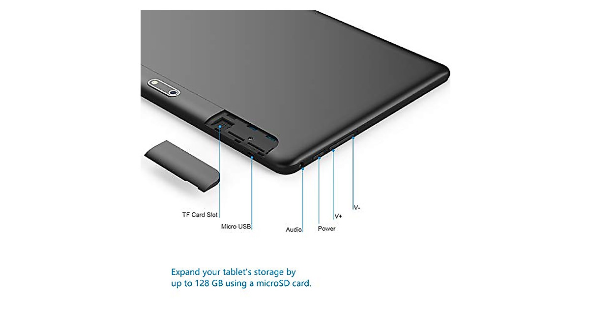 Hoozo 10-Inch Android Tablet with 32GB Storage and HD Display