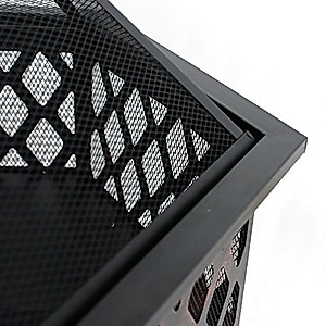 ZenStyle Hex Shaped 24” Fire Pit Outdoor Oil-Rubbed Bronze Heavy Steel Firepit Hexagon Wood Burning Fireplace for Patio, Backyard, Garden, Outdoor