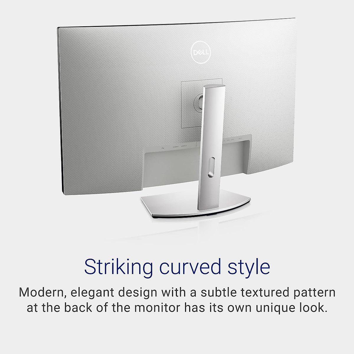 Dell S3221QS 32 Inch Curved 4K UHD (3840 x 2160), VA Ultra-Thin Bezel Monitor, 60Hz, 4MS Response Time, 90% DCI-P3, 99% sRGB, AMD FreeSync, HDMI, DisplayPort, Built in Speakers, VESA Certified, Silver