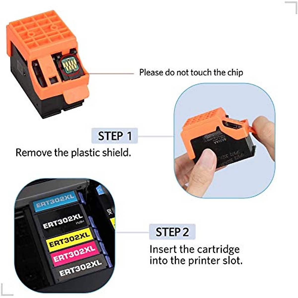 Leize Remanufactured Ink Cartridges Replacement for Epson 302 302XL T302XL 5-Pack(BK/PB/C/M/Y) for Expression Premium XP-6000 XP-6100 Printer (T302XL020,T302XL120,T302XL220,T302XL320,T302XL420)