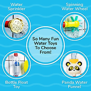 DIY Bath Toys for Toddlers Ages 1-3 and Kids 4-8, STEM Water Toys with Extra Features, 60-Piece Colorful Pipe Bathtub Set with Swiveling Valves, Top Right Toys