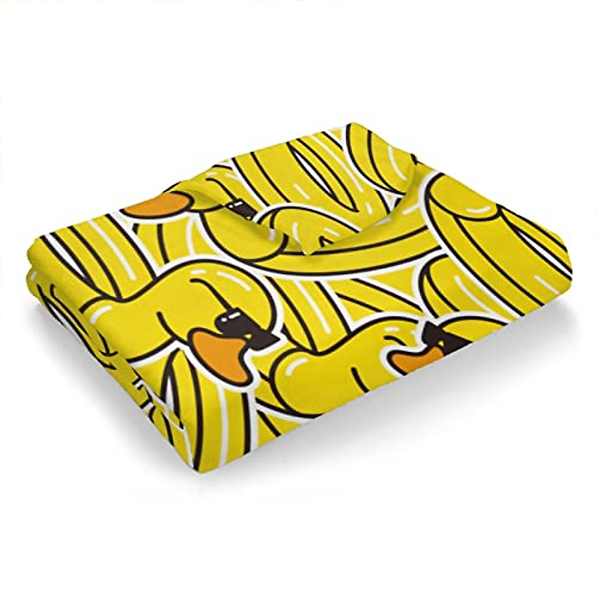 Hooded Blanket, Duck Swimming Ring Tropical Summer Cartoon Pattern Anti Pilling Flannel Print Wearable Blanket Fleece Throw Blanket Wrap Soft Microfiber Novelty Blanket 60x50 Inch