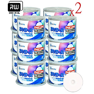 Smart Buy 1200 Pack DVD+r Dl 8.5gb 8X DVD Plus R Double Layer Printable White Inkjet Blank Data Recordable Media 1200 Discs Spindle