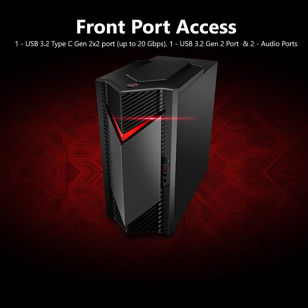 Acer Nitro 50 Gaming PC, Intel Core i5-13400F Processor, NVIDIA GeForce GTX 1650 Graphics, 8GB DDR4 Memory, 512GB SSD, Windows 11 Home