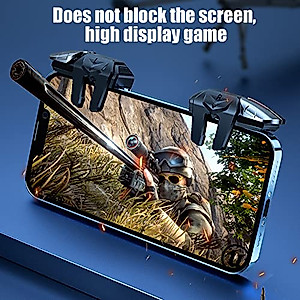 6 Trigger PUBG Mobile Controller,Mobile Game Controller for PUBG with 6 Trigger for Call of Duty/Fortnite/Knives Out/Rules of Survival,Mobile Triggers for 6 Fingers Compatible with iPhone Android iPad