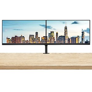 HP EliteDisplay E27 G4 27 Inch IPS LED Backlit Monitor 2-Pack Bundle with FHD 1920 x 1080, Blue Light Filter, HDMI, VGA, DisplayPort, Fully Adjustable Desk Mount Monitor Stand