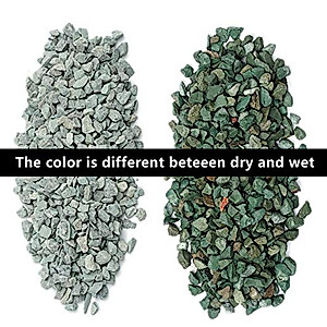 5.7lb Natural Decorative Gravel- Washed Green Zeolite,Irregular Shaped River Rock Stones, Succulents and Cactus Bonsai Additive Rocks,for Bonsai,Vases Fillers,Terrarium, Fairy Gardening, DIY Projects