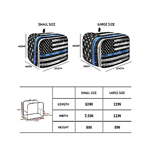 Toaster Cover, 4 Slice Toaster Cover Rustic America National Flag Black Blue Line Kitchen Small Appliance Covers, Dust and Machine Washable Bread Maker Cover (12w X 11d X 8h)