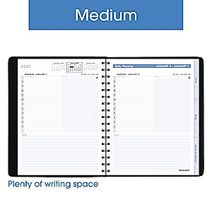 2021 Daily Appointment Book & Planner by AT-A-GLANCE, 6-1/2" x 8-3/4", Medium, The Action Planner, Black (70EP0305)