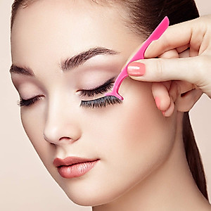 BQTQ 84 Pieces Eyelash Applicator Tool Plastic Eyelash Tweezers False Eyelashes Extension Tweezers Fish Tail Clip for Lashes Application and Removal, 14 Colors