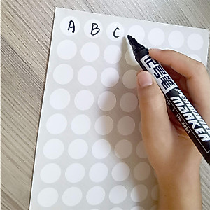 Coding Labels Circle 3/4" Round Color Coding Circle 1050pcs Dot Labels Color-Coding Labels Label Circle Stickers(White)