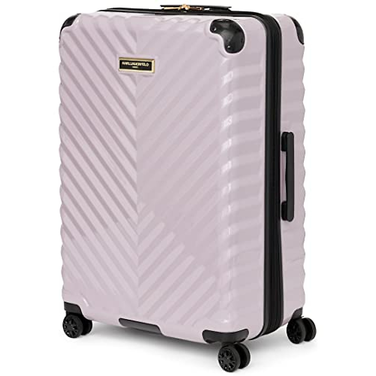 Karl Lagerfeld Paris Women's Suitcase Spinner Wheels Hardside, Lilac, One Size