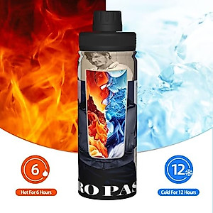 Eevikion Pedro Actor Pascal Stainless Steel Insulated Tumbler Sports Water Bottle Hot and Cold Travel Cup 18oz