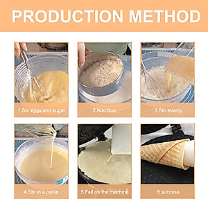 Egg Roll Maker, Waffle Cone Maker, Household Kitchen Gas Nonstick Waffle Cone Making Mould Baker Egg Roll Baking Tool