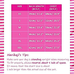 Harikaji Dog Pajamas,Dog Striped Jumpsuit Pet Clothes Leg Cover Pjs for Cats Dogs(Pink,L)