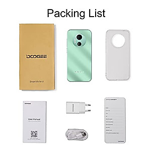 DOOGEE X97 Android 12 Smartphone,6.0" HD Screen,Dual 4G Unlocked Android Phones,AI Double Camera,Triple Card Slots,4200mAh Battery,3GB+16GB Unlocked Phones,Face Unlock Phone-Green