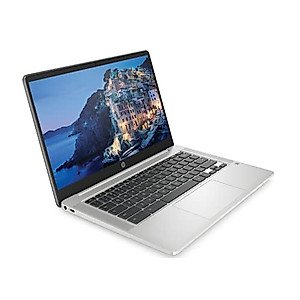 HP 2022 14" HD IPS Chromebook, Intel Processor Up to 3.0GHz, 4GB Ram, 64GB SSD, 4K Graphics, Super-Fast 6th Gen WiFi, Chrome OS, Dale Silver(Renewed) (Dale Silver)