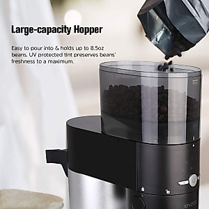 Conical Burr Coffee Grinder, ENZOO Electric Coffee Bean Grinder with Detachable Design for Easy Cleaning, 40 Precise Grind Setting for Espresso, Drip Coffee, French Press and Percolator Coffee