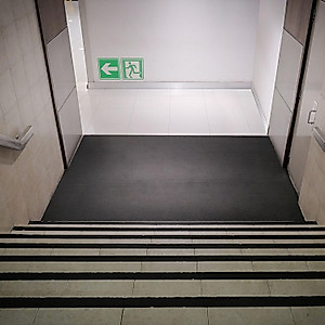 Ashoaza Emergency Exit Sign Glow in the Dark Exit Decals, 8 pcs, (cm 15x15), Running Man Sign with Directional Arrow of Exit Light Stickers