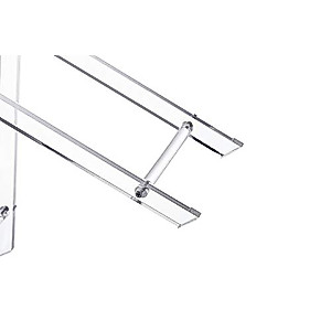 LIKENOW Furniture Acrylic Folding Tray Table,Acrylic Side Table,Acrylic End Table,Clear,Modern,19x13 inch,23 inch High