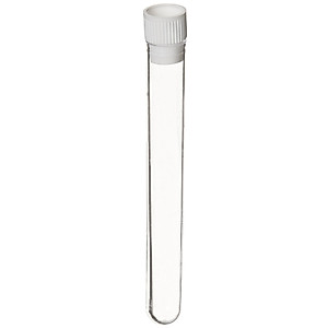 SEOH 16 X 125mm Plastic Test Tubes with Caps, 25 Pack
