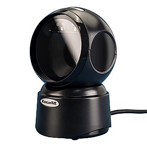 Kercan Barcode Scanner KR-PT12 Omnidirectional Scanning Platform 1D 2D Omnidirectional Hands-Free Automatic USB Barcode Scanner for Supermarket Warehouse Store Express Delivery