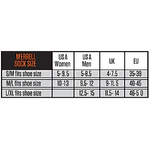 Merrell Adult's Lightweight Wool Hiking Crew Socks-3 Pair Pack-Unisex Arch Support Band, Black Assorted, M/L (Men's 9.5-12 / Women's 10-13)