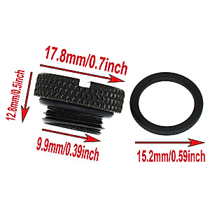 G1/4" Plug Fitting 3 Pcs G1/4" Plug Water Stop Plug Water Lock with O-Ring for PC Water Cooling Systems [FDXGYH, Black]