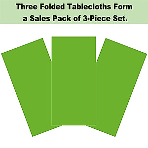 Plastic Lime Green Tablecloths 3 Pack Emerald Green Disposable Table Covers 54" x 108" Sage Green Table Cloths for Jungle Safari Dino Parties Birthdays Weddings, Fits 6 to 8 Foot Rectangle Tables