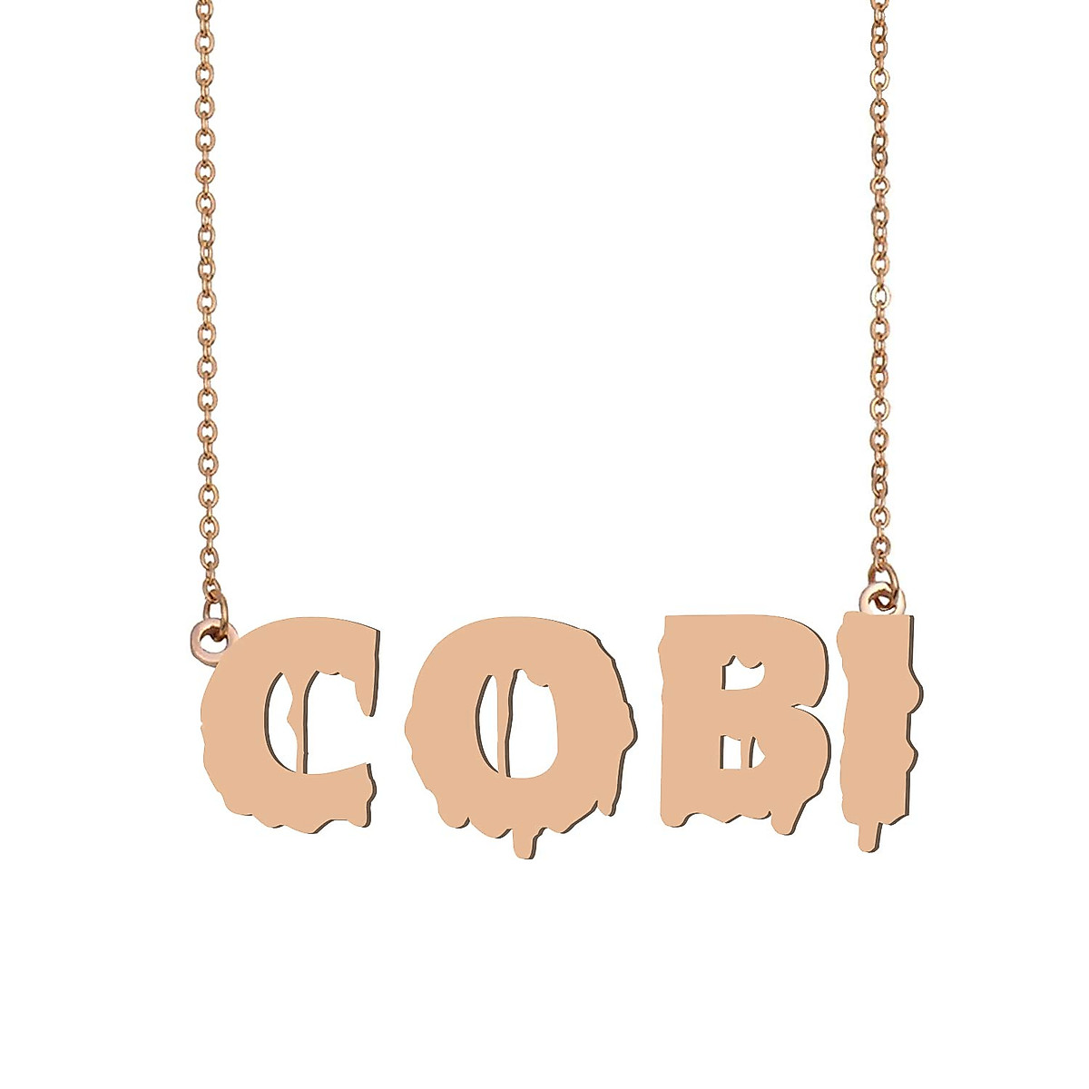 GR859C Halloween Personalized Necklace Name Plate Necklace Gifts for Her Christmas Cobi