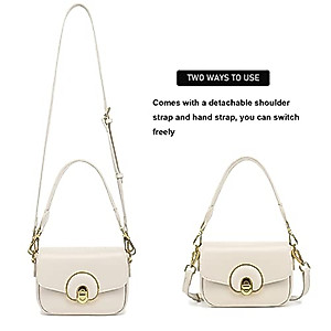 LL LOPPOP Small Stylish Designer Purses Crossbody Bags, Mini Shoulder and Evening Bag for Women with Wide Strap 204102 White