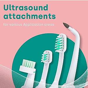 Emmi®-pet 2.0 electric toothbrush Oral & Skin Care Set for Pets. 100% Ultrasound cleans completely silently, no bristle movements and no vibration. for cleaner teeth, healthier gums, fresher breath.