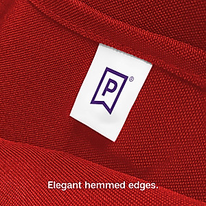 Gee Di Moda Square Tablecloth - 52 x 52 Inch Red Table Cloth for Small Square or Round Tables - Heavy Duty Washable Fabric - for Buffet Table, Holiday Party, Dinner, Wedding & Baby Shower