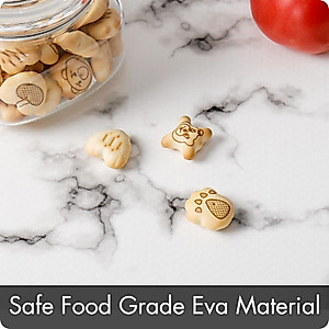 Cooyes Shelf Drawer Liner for Kitchen Cabinets, Non Adhesive Drawer Liner for Kitchen, Waterproof Cabinet Liners with Modern Pattern, EVA Washable Shelf Paper for Refrigerator/Dresser/Wire Shelving