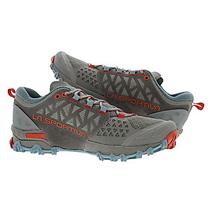 La Sportiva Womens Bushido II Trail Runnng Shoes, Moon/Paprika, 9