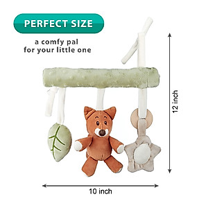 Crib Toys Accessories – Baby Crib Toys Hanging for Girls and Boys, Stroller and Car Seat Toys, Plush Rattle Toys with Sound, for Babies 3-12 Months