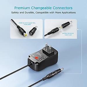 Belker 36W Universal 3V 4.5V 5V 6V 7.5V 9V 12V AC DC Power Adapter Supply for Household Electronics Routers TV Boxes LCD CCTV Cameras - 0.5A 1A 1.5A 2A 2.5A 3A 2500mA Max.