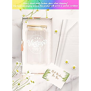 30th Birthday Gifts For Her Him - 1993 30th Birthday Decorations For Him Her - 30 Year Old Gifts, 30 Birthday Idea Presents For Men, Women, Friends, Sister, Brother - 16 Oz Coffee Beer Can Glass