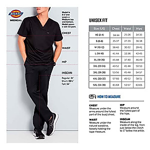 Dickies Men & Women Top and Pant Scrubs Set Plus Size DKP520C, 3XL, Ciel