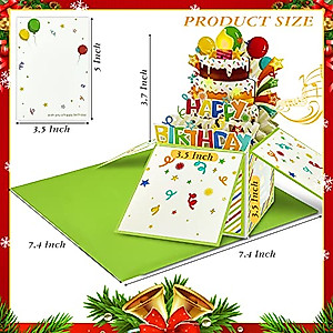DTESL birthday card 3D Pop Up with Light and Music, birthday cards for women, Handmade Birthday Greeting Cards in a Box, Press the power button to play: plays hit song 'Happy Birthday'