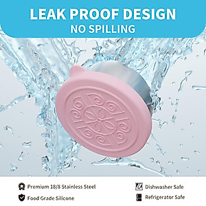 6 PCS 1.6 oz Salad Dressing Container To Go, 304 Stainless Steel Small Condiment Containers with Lids, Leak Proof, Mini Dipping Sauce Cup Set for Lunch Box (Mix Color)