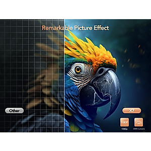 [Auto Focus/Keystone] TOPTRO X7 Android TV Projector with WiFi and Bluetooth, Smart Projector 4K Supported, 600 ANSI, Dust-proof, 50% Zoom, Outdoor Projector with Netflix/YouTube Built-in, 8000+ Apps