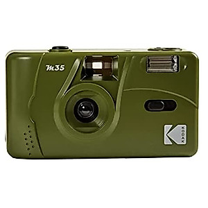 Kodak M35 35mm Film Camera, Film and Battery Bundle: Includes 3 Packs of Fujifilm Color Negative Films (36 Exposures Each), 4 Pack AAA Alkaline Batteries (Olive Green)